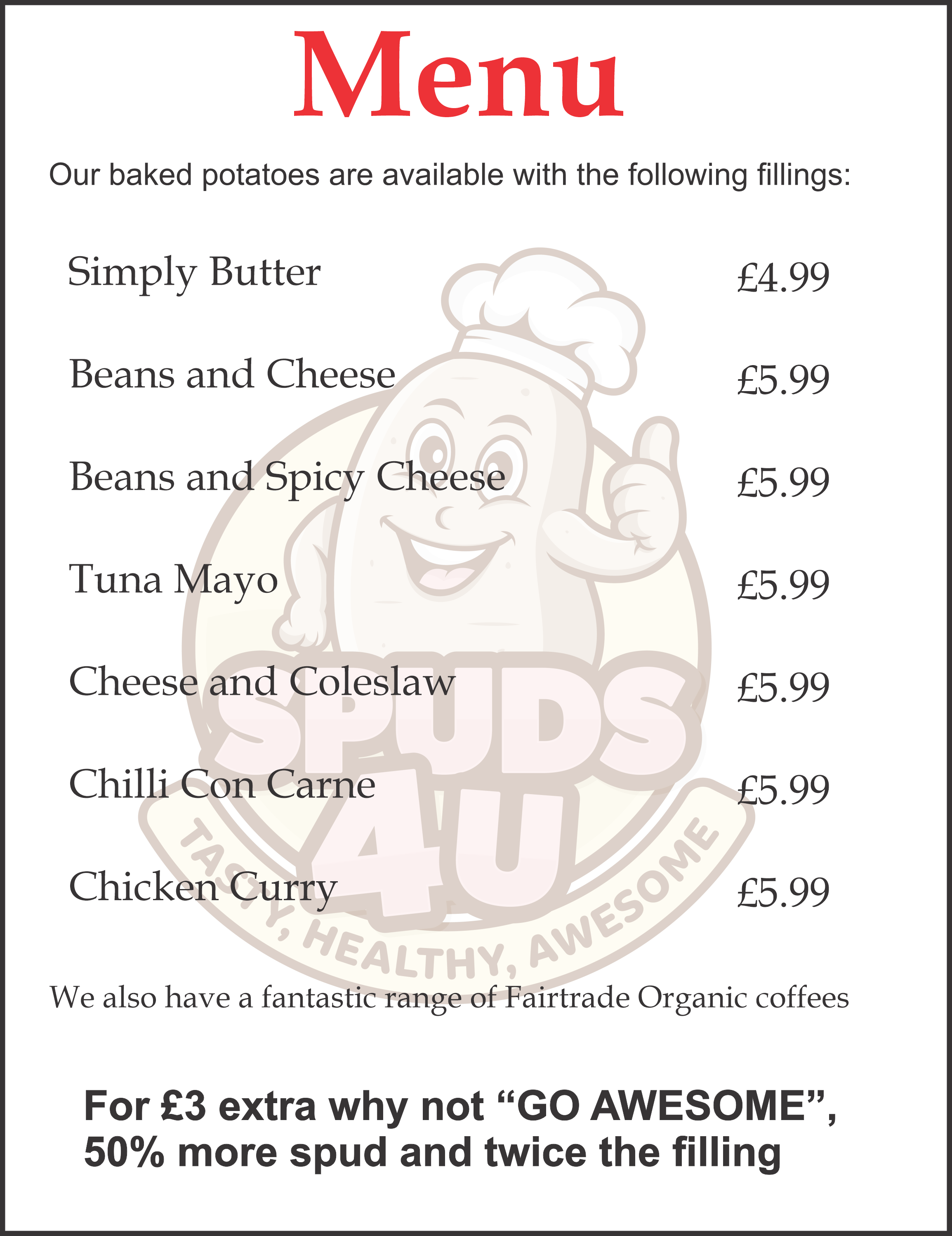 Our Menu – Spuds4U