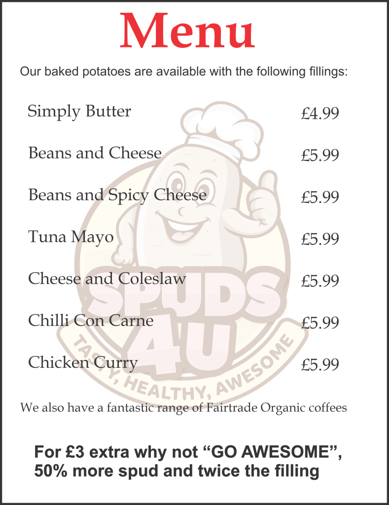 Our Menu – Spuds4U